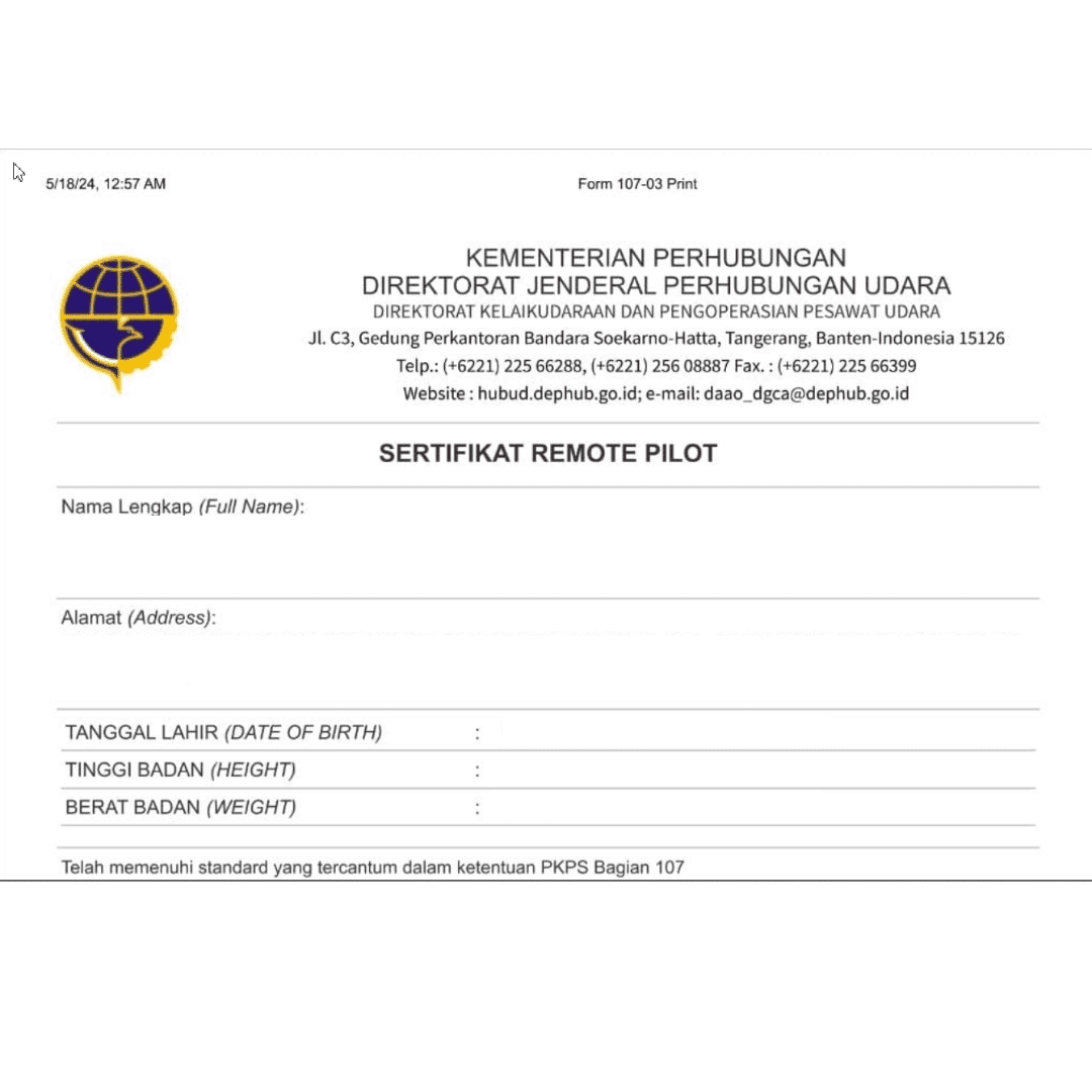 Cara Perpanjangan Sertifikat Remote Pilot (RPC) - Pusat Pelatihan ... Cara Perpanjangan Sertifikat Remote Pilot (RPC) - Pusat Pelatihan ...